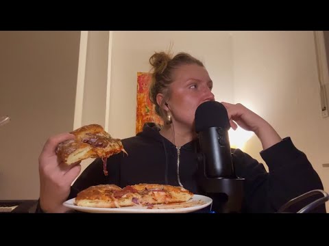 asmr eating pizza intense mouth sounds 