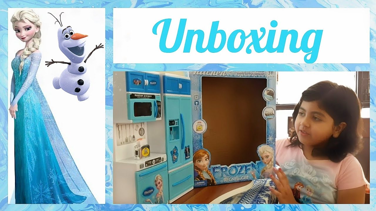 Unboxing Frozen Kitchen Set of Elsa and Anna - YouTube