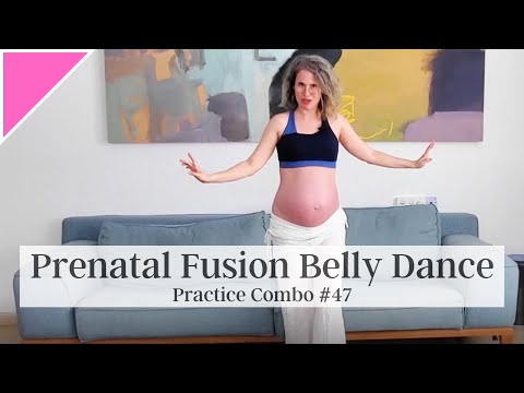 Prenatal Belly Dance warmup combination - Learn Belly dance at home - How to belly dance pregnant