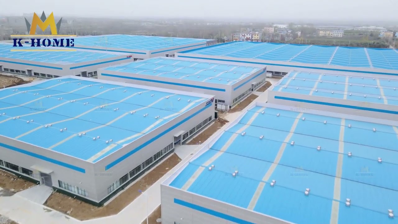 K-HOME Custom Low Cost Industrialized Steel Structure Factory Building ...