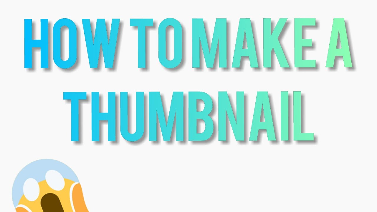 How to Make a Easy thumbnail - YouTube