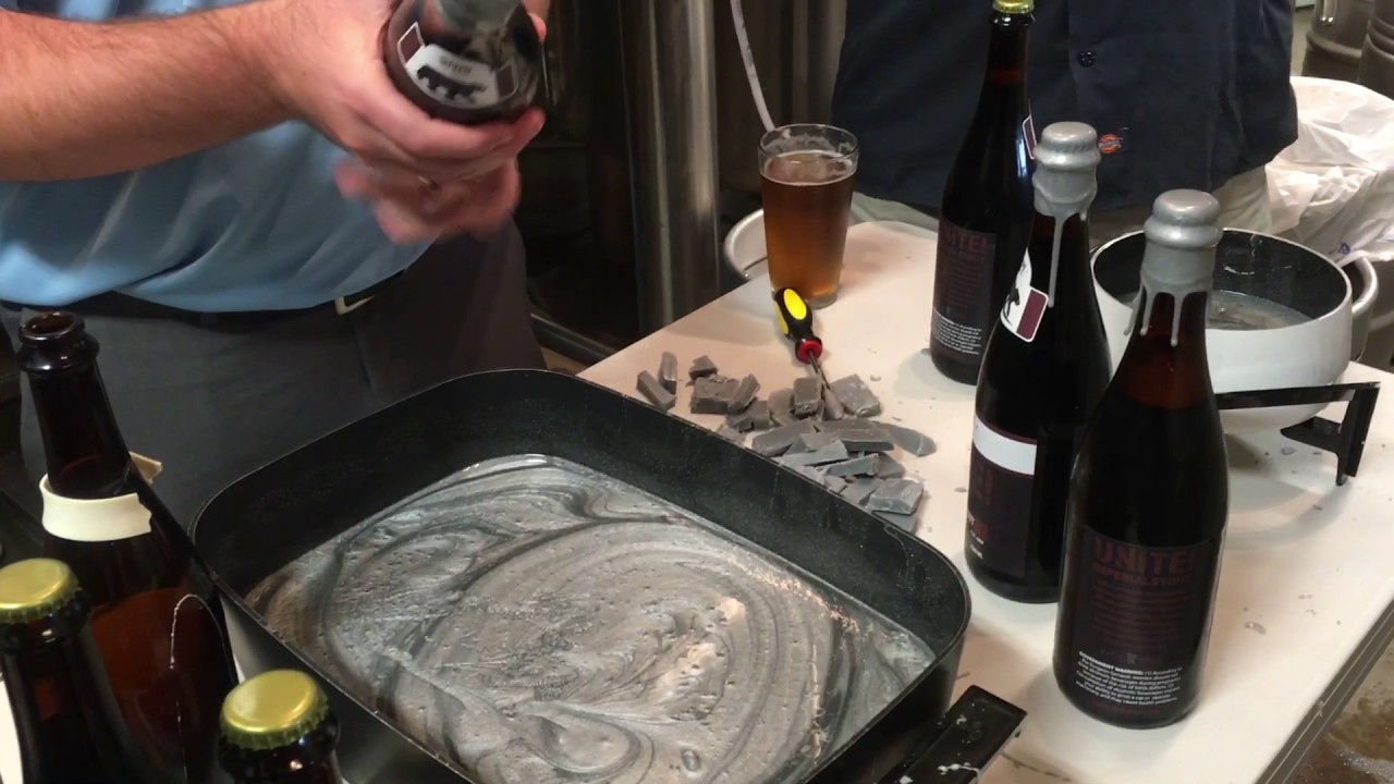 Dipping bottles for Omni Brewing - YouTube