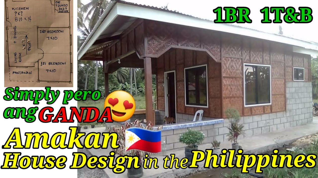 Amakan House Design in the Philippines 1 Bedroom | Small House - YouTube