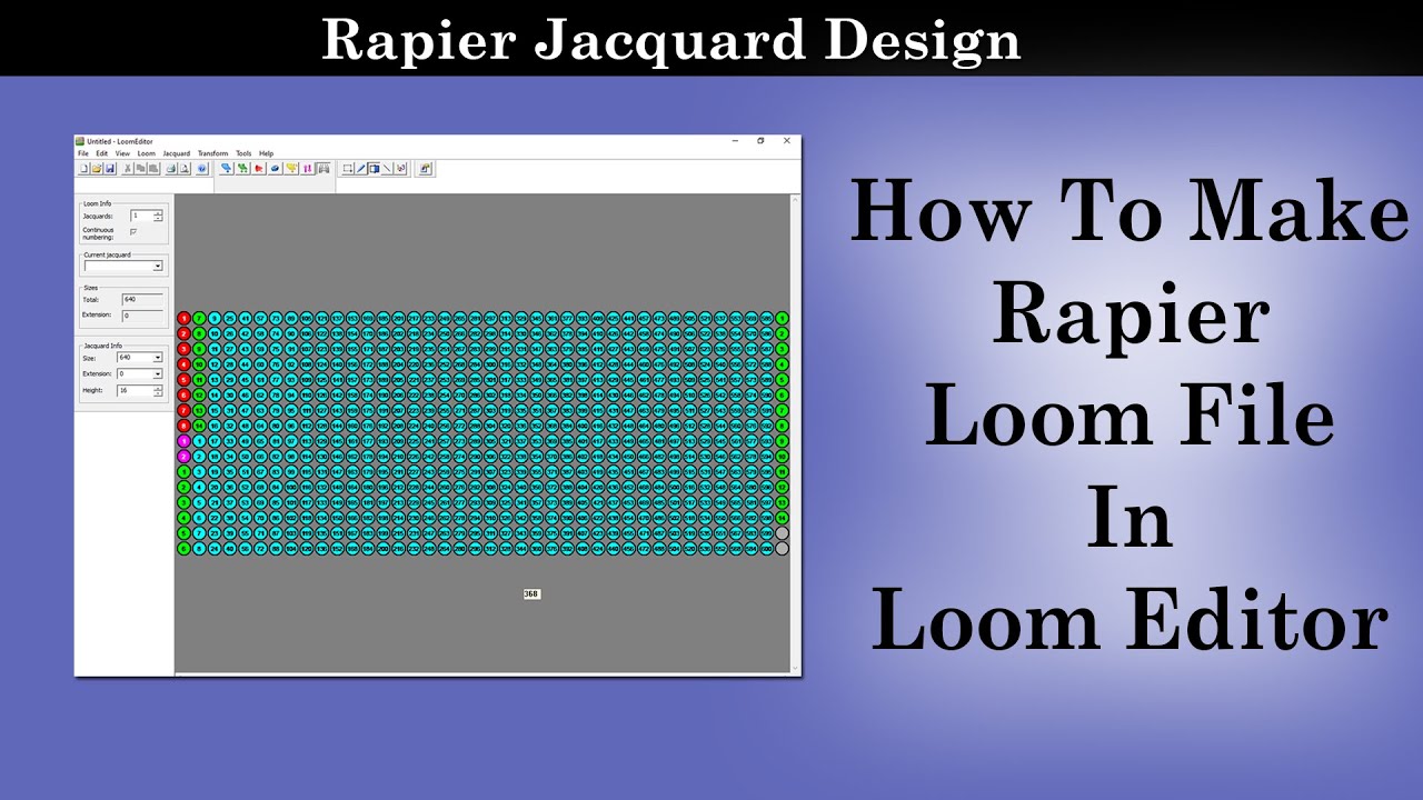 How To Make Rapier Loom File In Loom Editor - Design Tutorial - YouTube