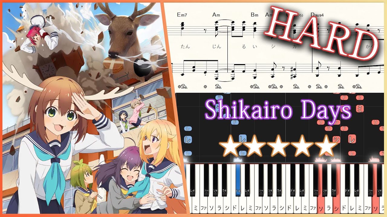 My Deer Friend Nokotan OP - Shikairo Days - Hard Piano Tutorial ...