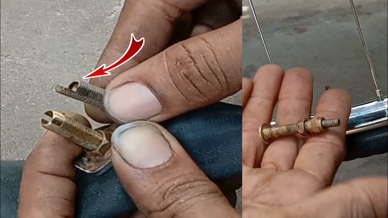How to fix puncture in cycle tube at home // bicycle tire valve repair ...