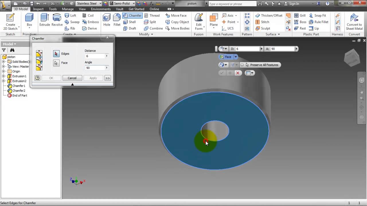 Autodesk Inventor 2013 Twin steam engine pt8 - YouTube
