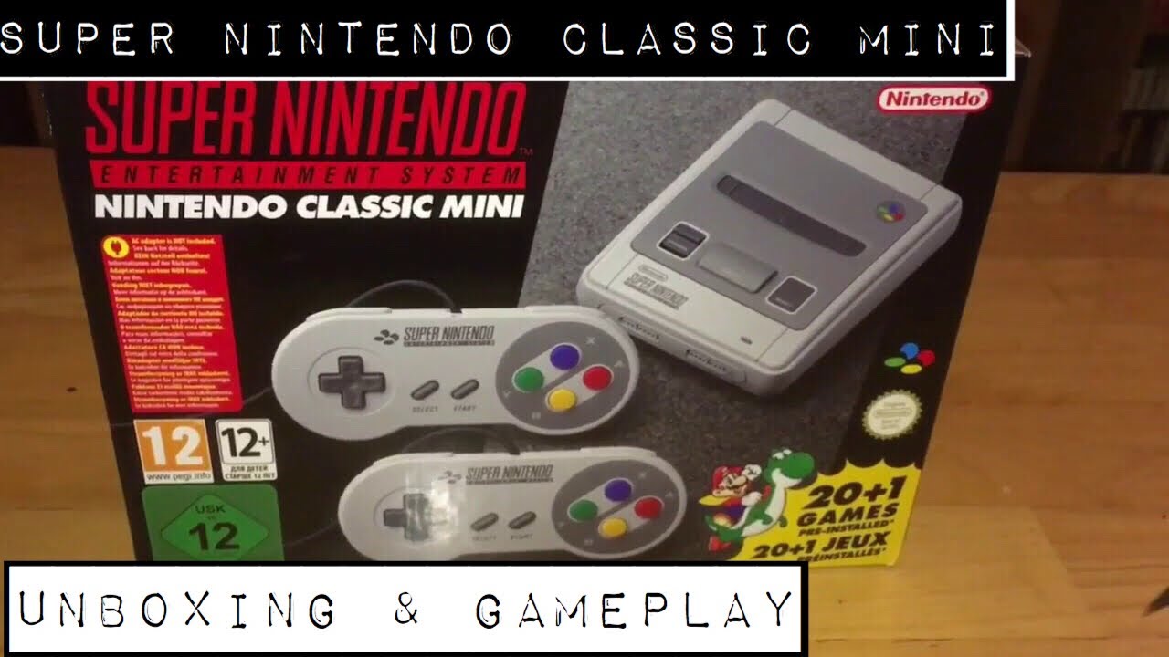 Super Nintendo (SNES) Classic Mini - Unboxing & Gameplay of All Games ...
