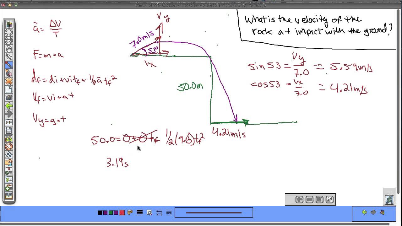 Projectile Motion Problem 1 - YouTube