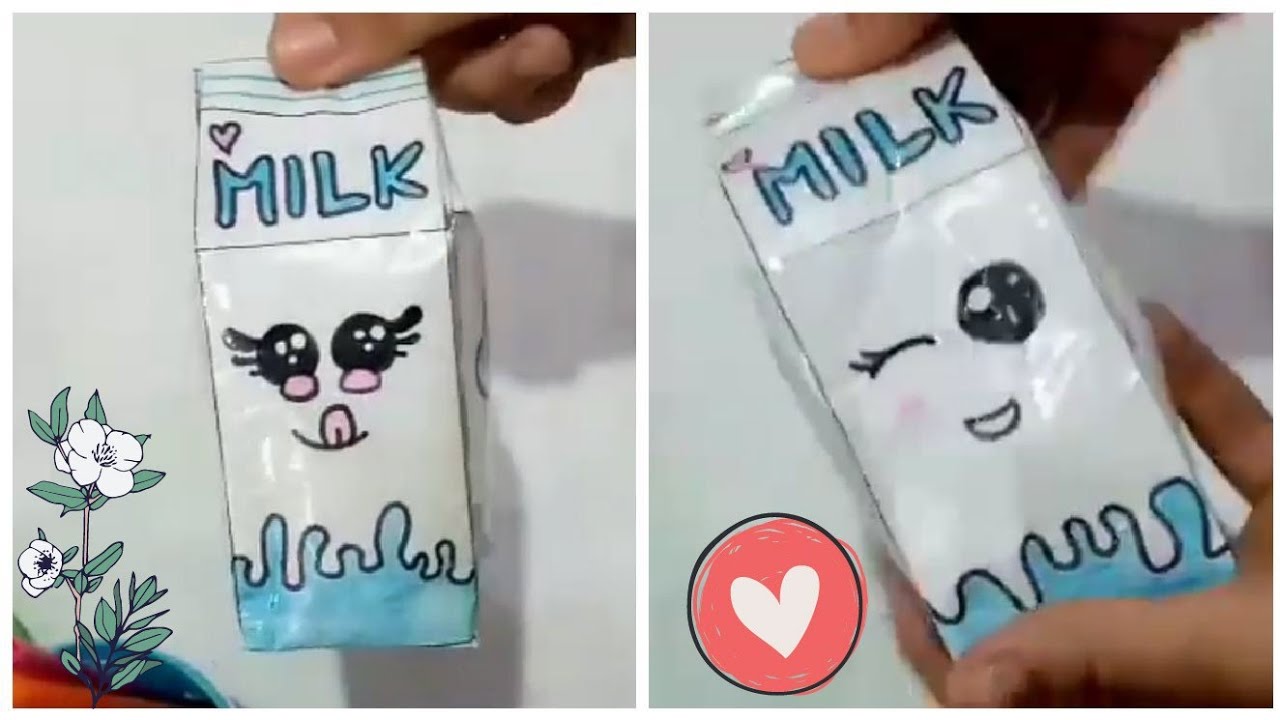 diy paper squishy | how to make a squishy | 3D milk paper squishy | DIY ...