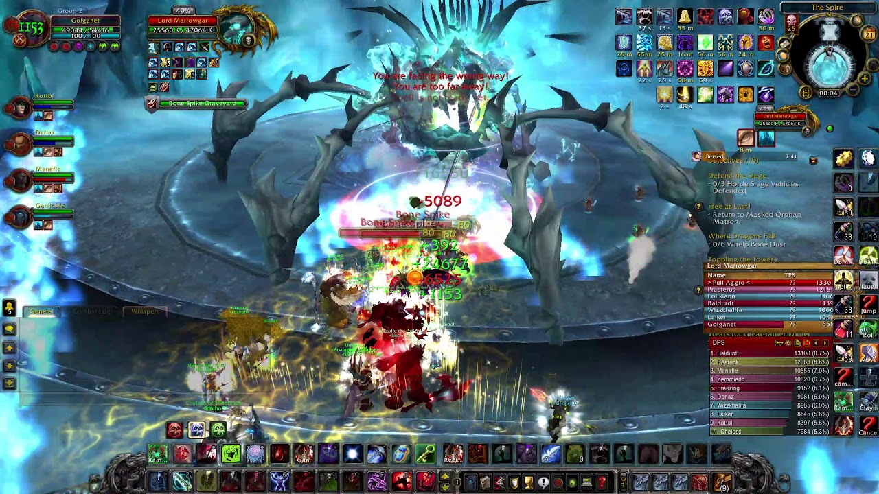 Warmane: Lord Marrowgar ICC 25 Hc as Blood DK. WoTLK 3.3.5 - YouTube