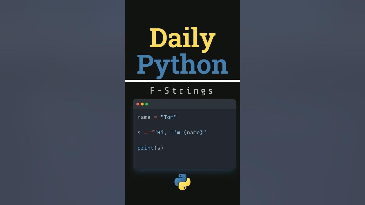 What are f strings #pythonforbeginners #pythonprogramming #codingtutorial - YouTube