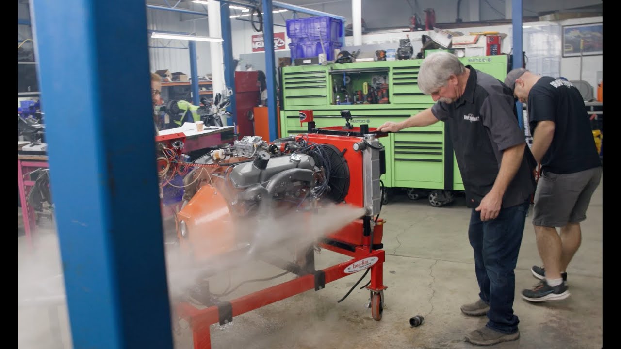 SAVING A NUMBER A BUSTED BLOCK ON A 71 CUDA 20K. DOUGIE NOT TIGHTENING ...