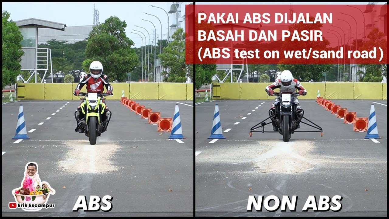 PAKAI ABS DIJALAN BASAH DAN PASIR (ABS test on wet/sand road ) - YouTube