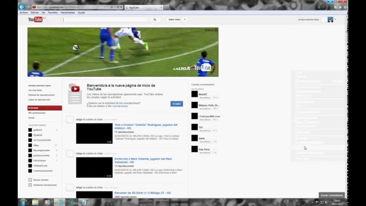 COMO ACTUALIZAR YOUTUBE CON INTERNET EXPLORER - YouTube