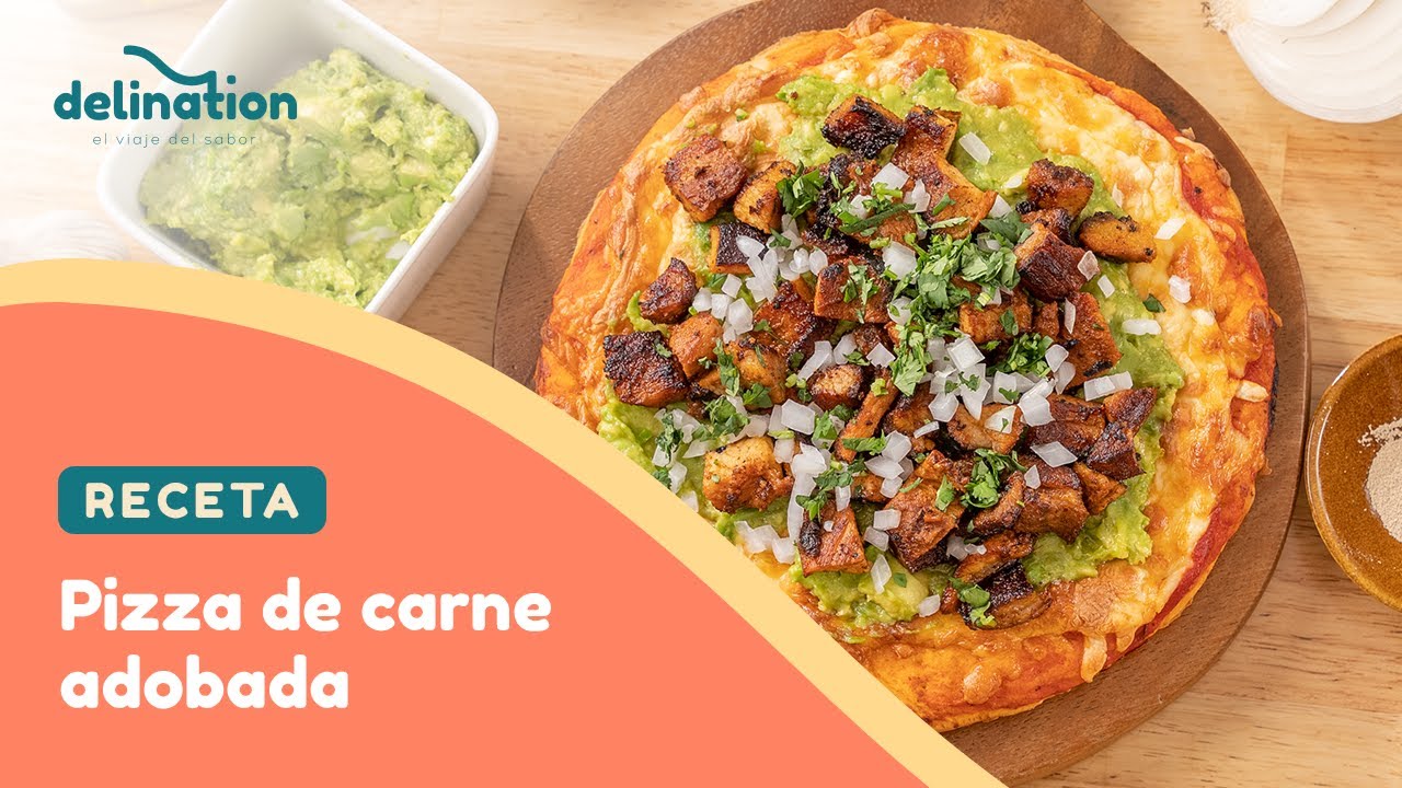 PIZZA DE CARNE ADOBADA l COMIDA DELICIOSA - YouTube