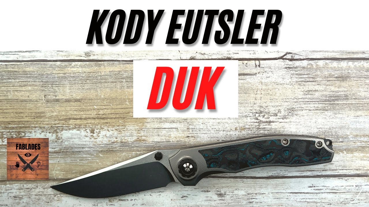 Kody Eutsler DUK Camocarbon Inlays Custom Pocket Knife. Fablades Full ...