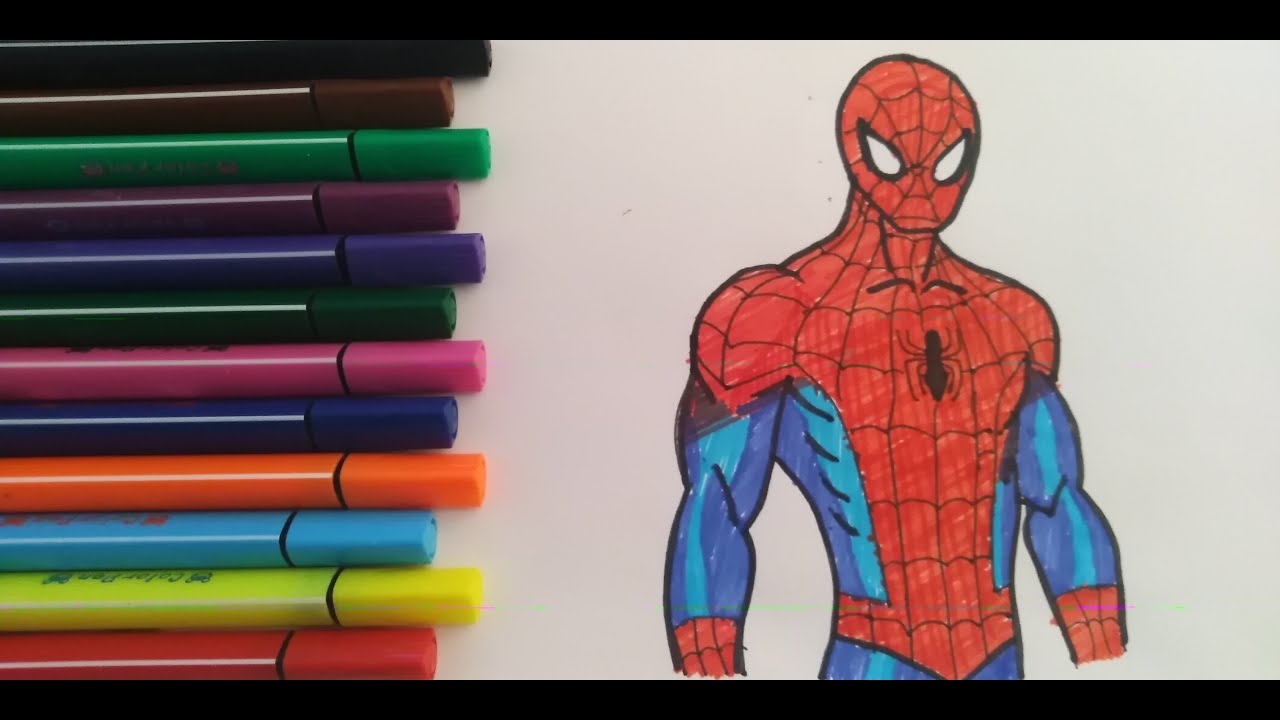 КАК РИСОВАТЬ ЧЕЛОВЕК ПАУК/O'RGAMCHAK ODAM RASM CHIZISH/ЖӨРГӨМҮШ АДАМ ...