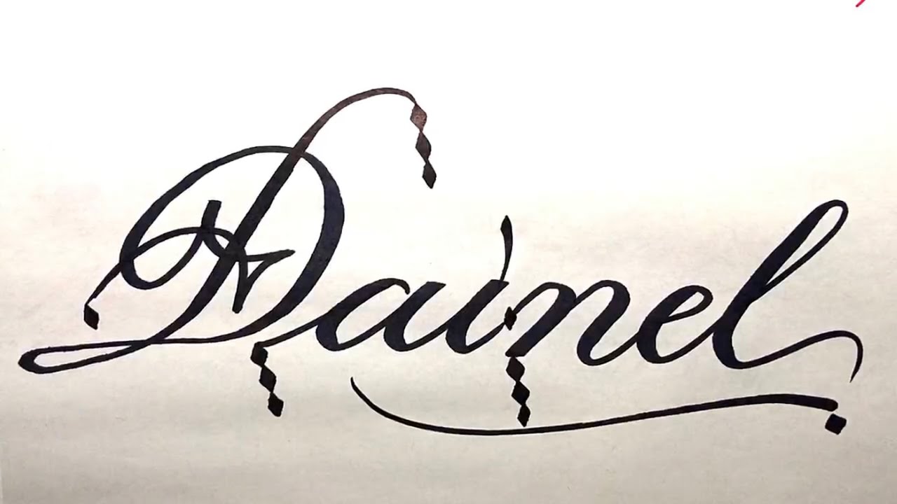 Dainel Name Signature Calligraphy Status | How to Draw, Cursive ...