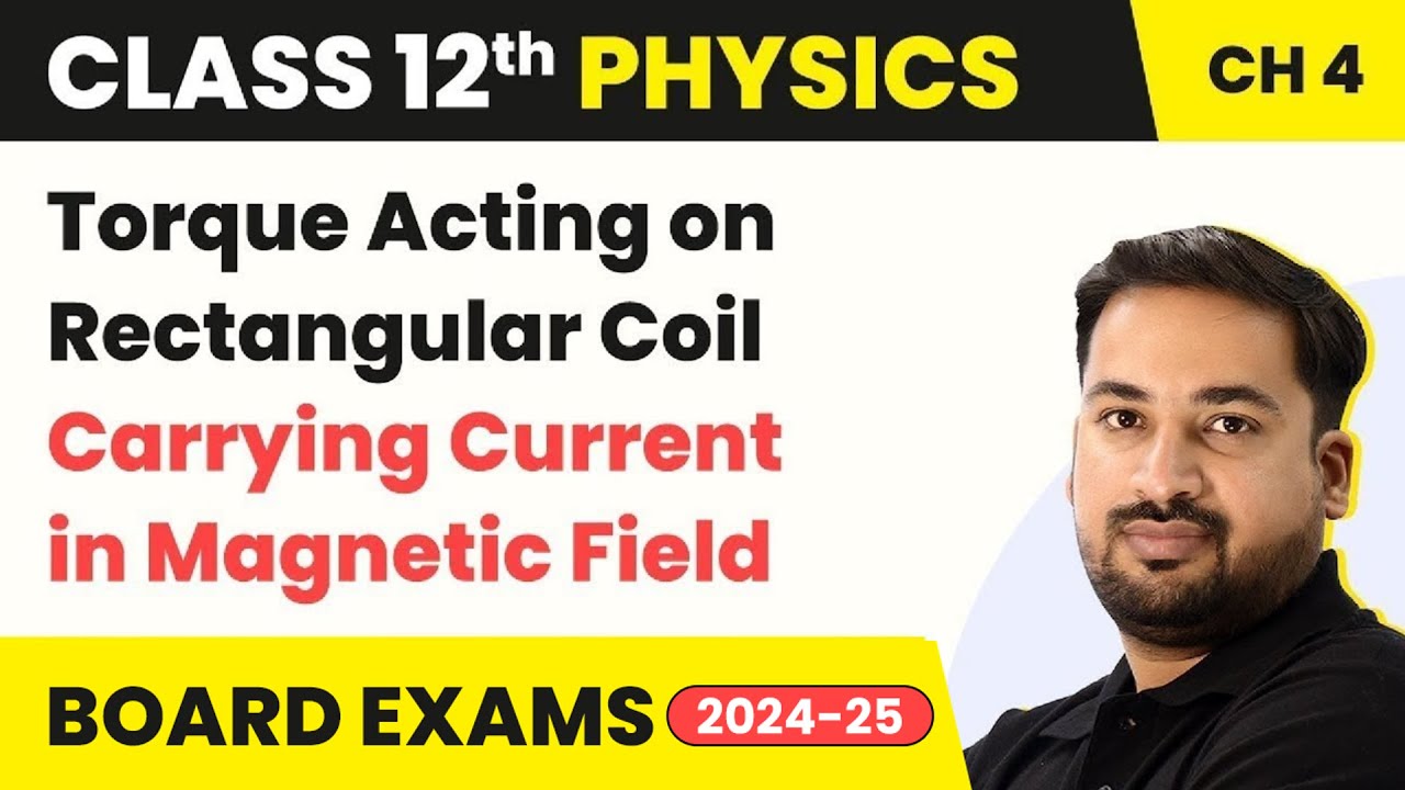 Torque Acting on Rectangular Coil Carrying Current in Magnetic Field ...