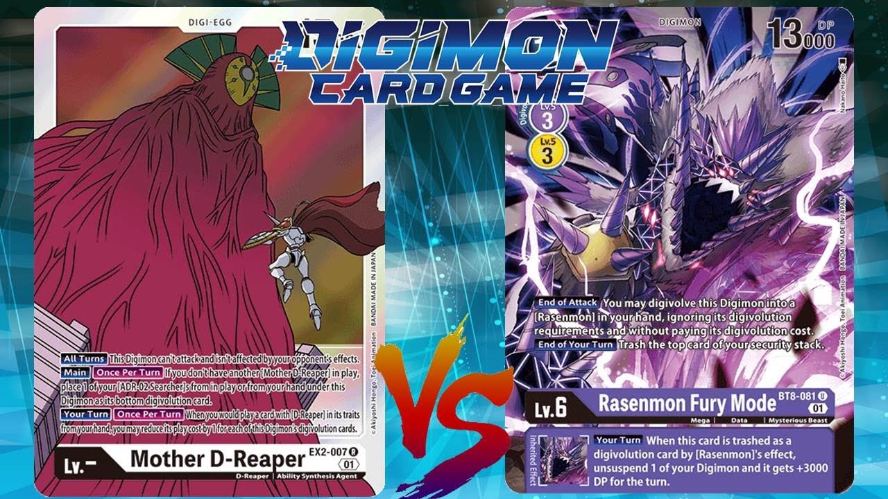 Digimon TCG | D-Reaper E-02 | vs Rasenmon Fury Mode (EX2) - YouTube
