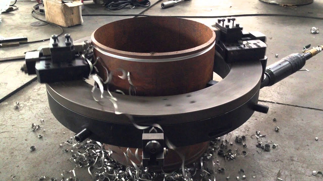 ISF-406 Pneumatic Portable Split Frame Pipe Cutter and Beveller (3 ...