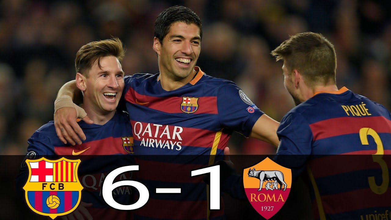 Barcelona vs AS Roma 6-1 Fox Sports (Relato Mariano Closs) UCL 2016 ...