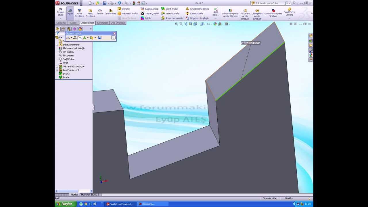 Solidworks 2012 Draft Komutu 020 - YouTube