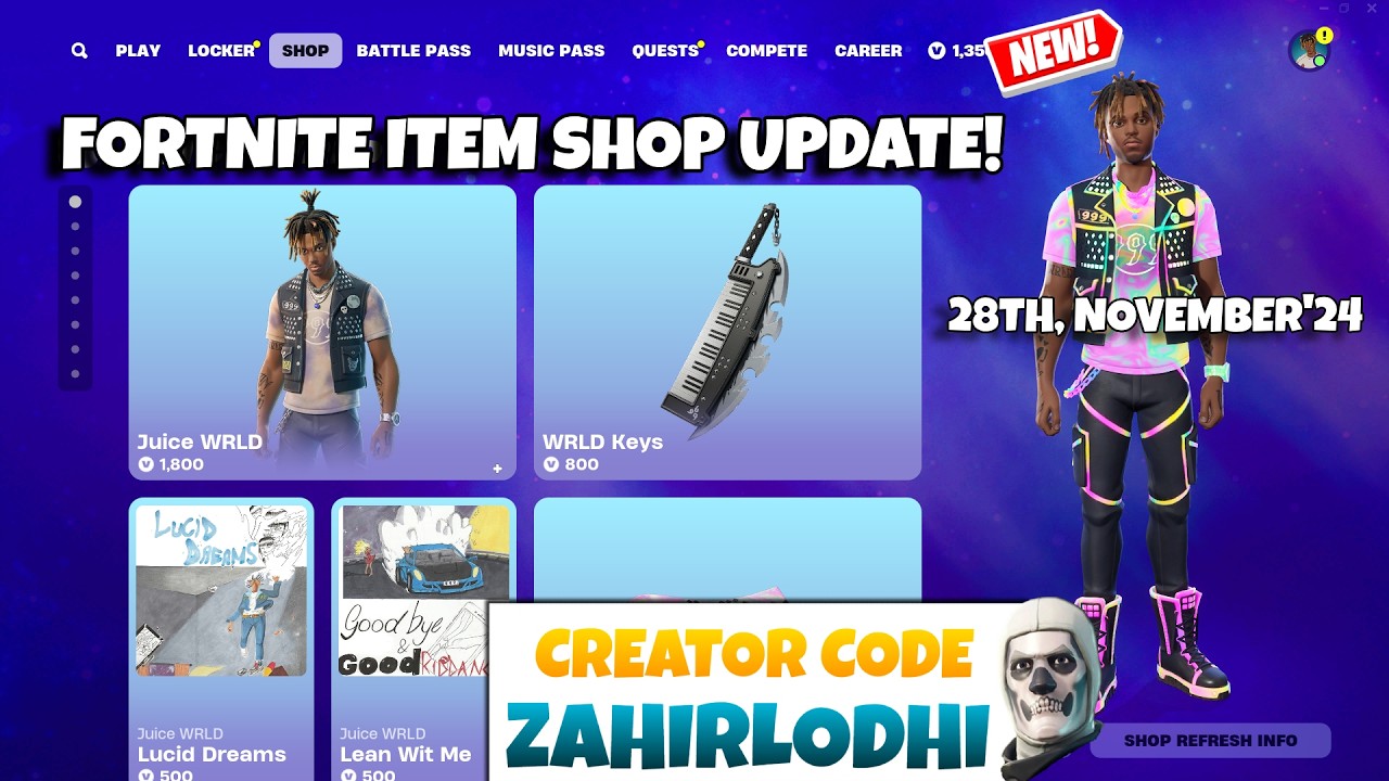 Juice Wrld Skin Bundle Is Finally Here Fortnite Item Shop Update 28th