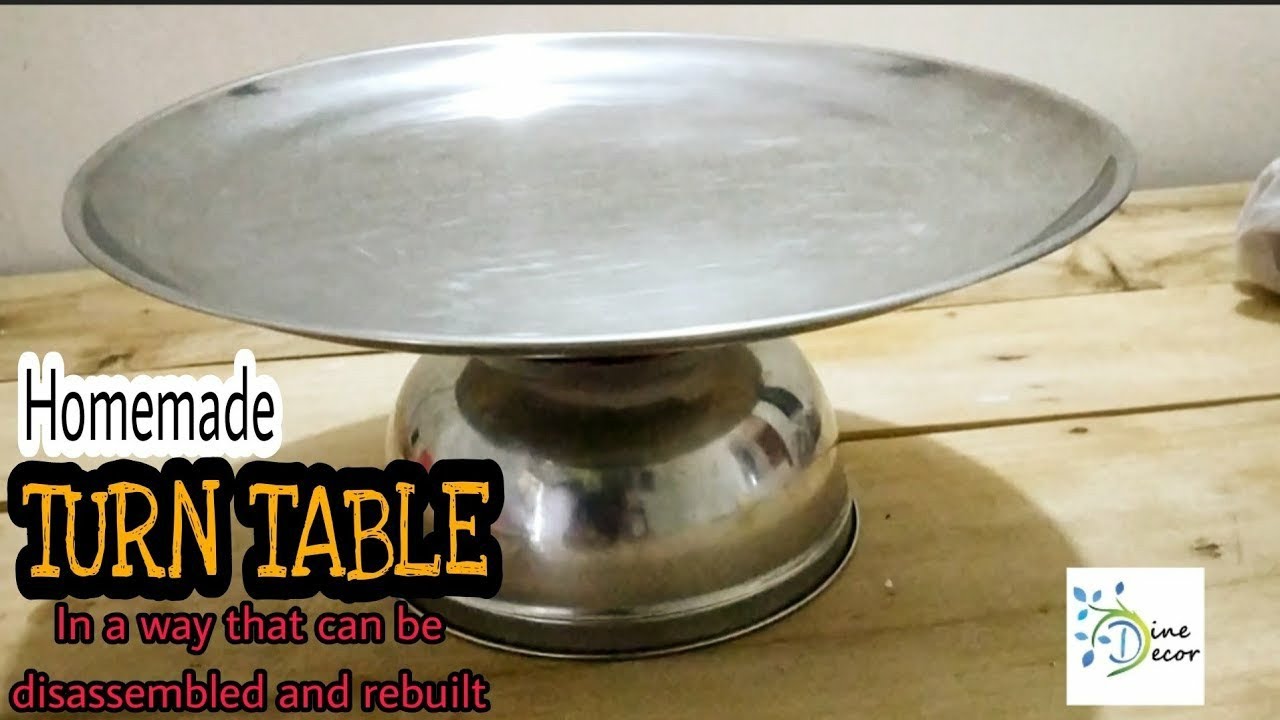 How to make Turntable for cake decoration at home||Homemade cake ...