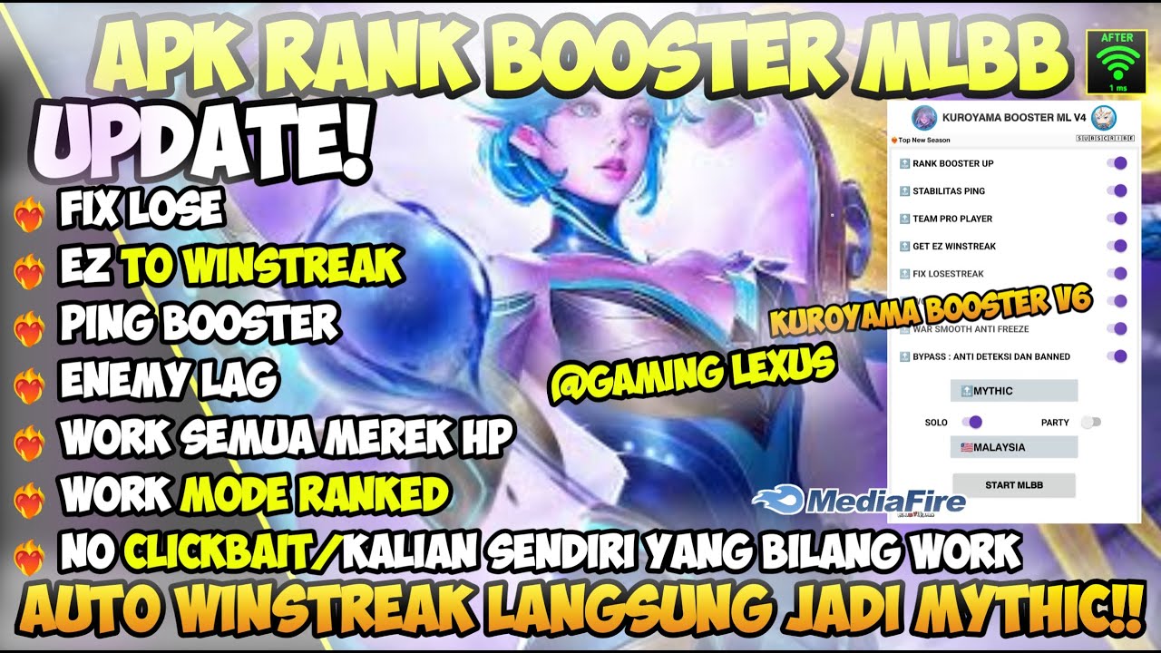 update script rank booster mobile legends terbaru 2023 enemy lag 100% ...