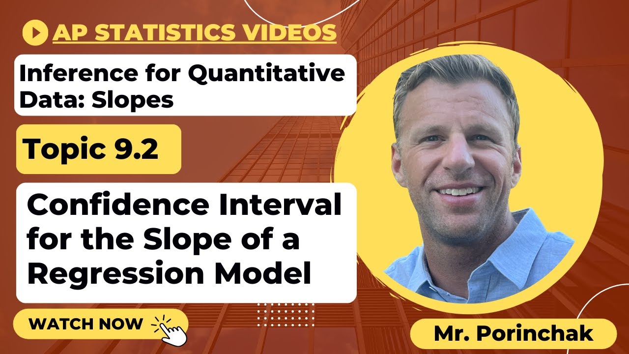 AP Statistics: Topic 9.2 Confidence Interval for the Slope of a ...