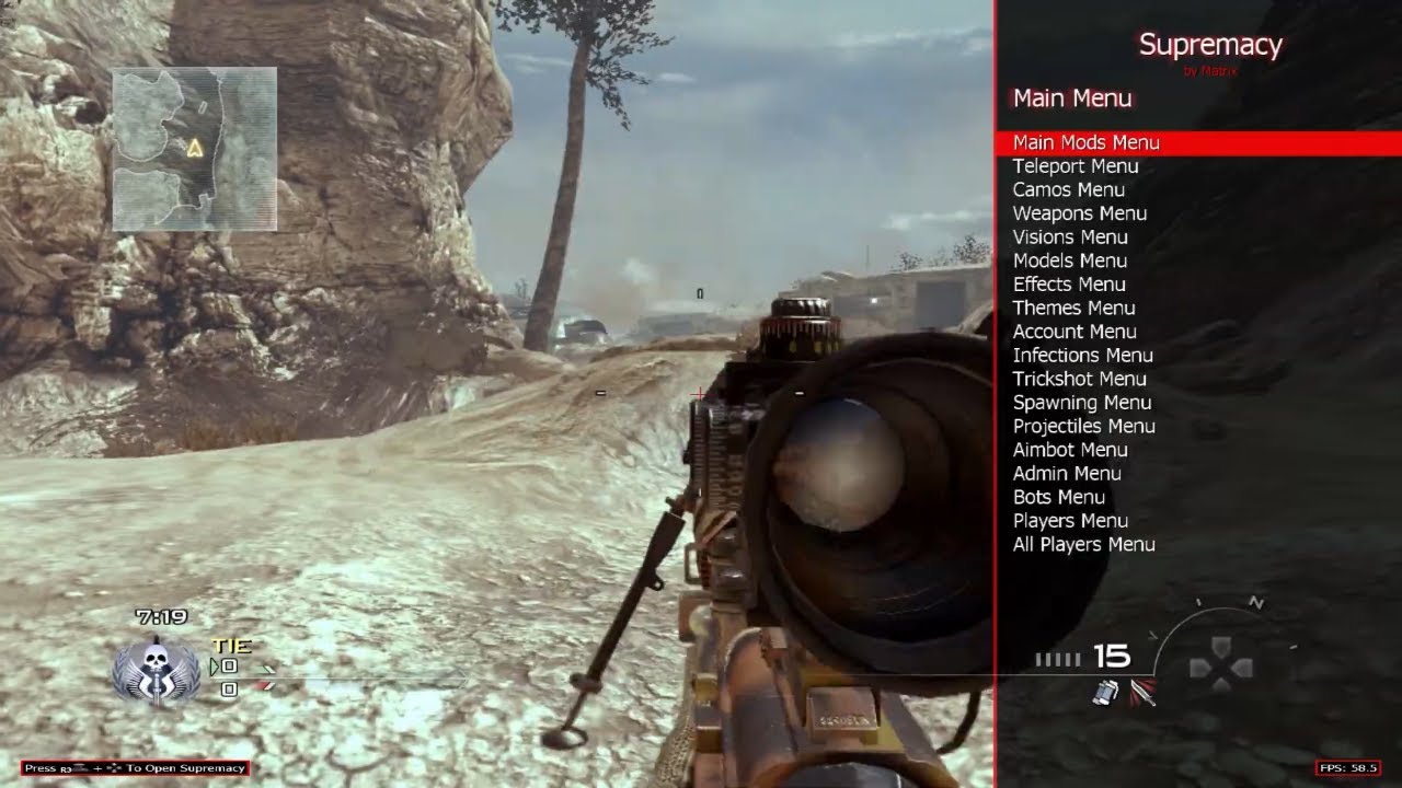 [MW2/PS3] Supremacy Mod Menu by Matrix [Host, Non-Host, Pre-Game Menus ...