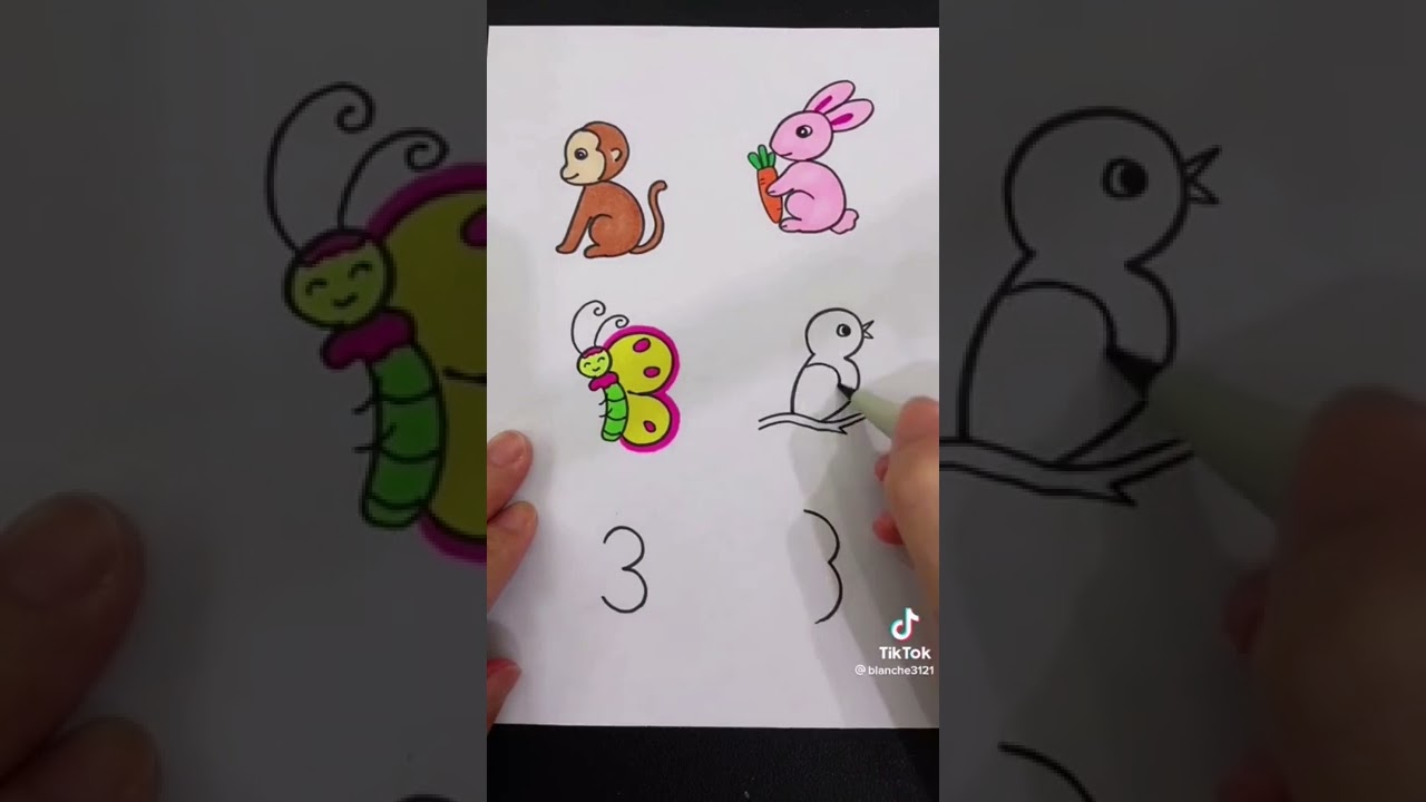 Drawing number 3 #short - YouTube