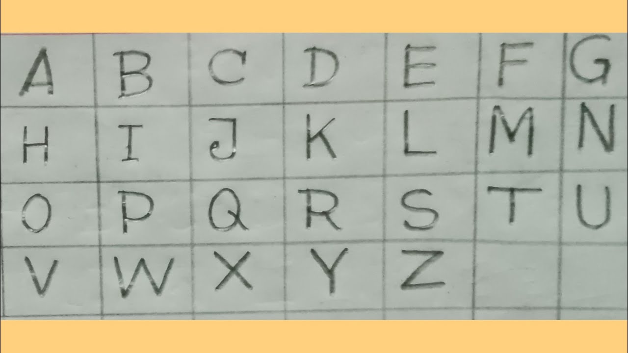 Capital letters ABCD / Capital letters A to Z / Alphabet ABCD ...