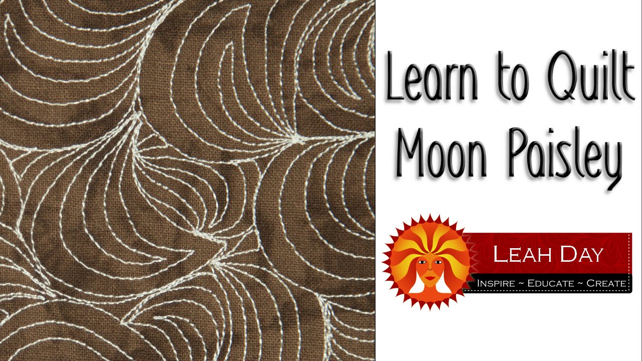 New Paisley Quilting Design - Moon Paisley - Easy and Fun! - YouTube