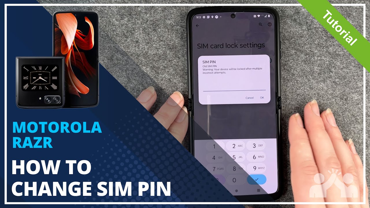 Motorola Razr- How to Change SIM PIN • 📱 • 🔢 • 🔐 • Tutorial - YouTube