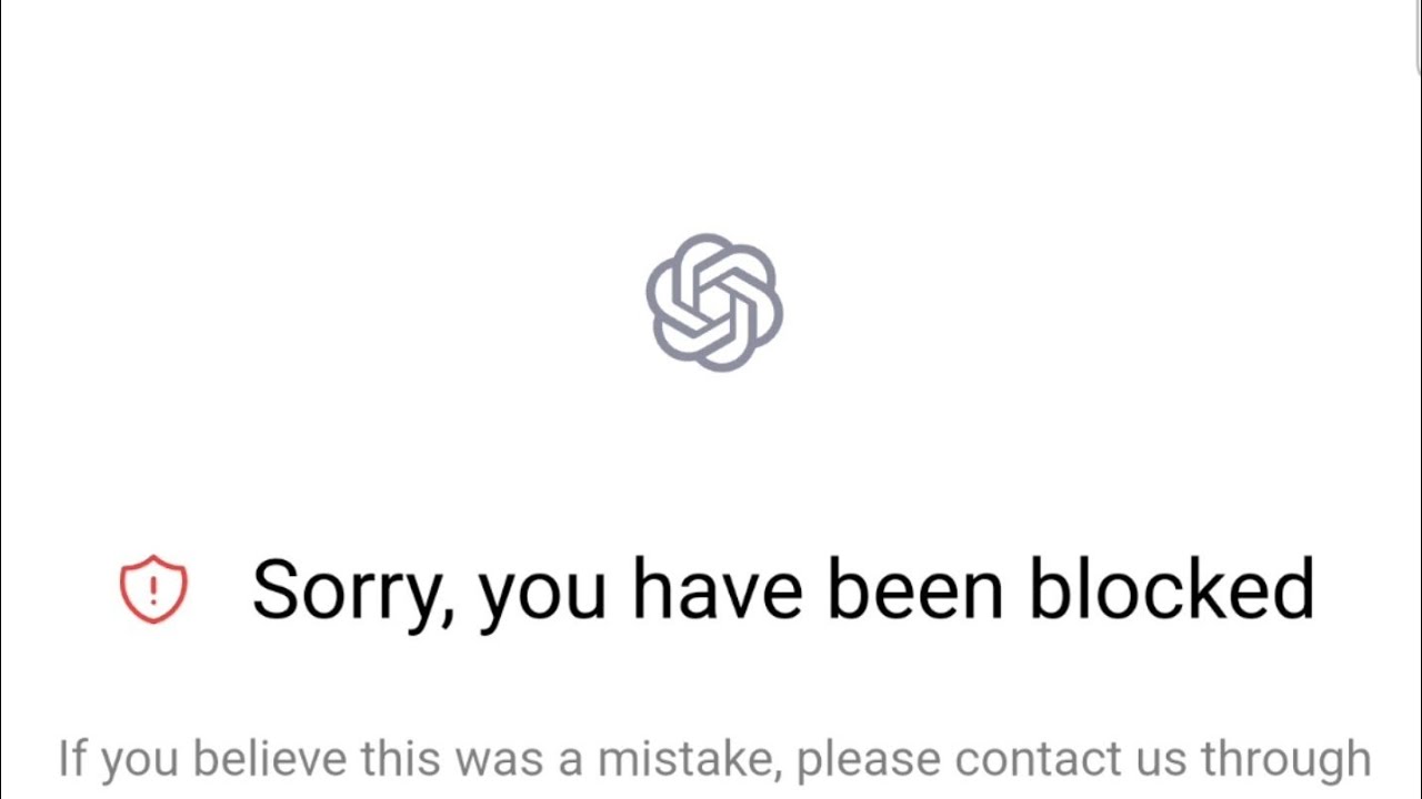 Sorry, you have been blocked ChatGPT? how to fix - YouTube
