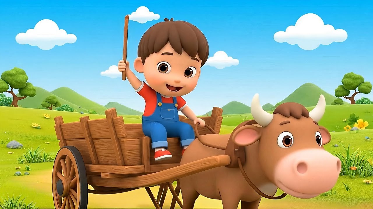 গরুর গাড়ি যায় রে যায় | Bangla Kids Cartoon Song | শিশুদের ছড়া গান ...
