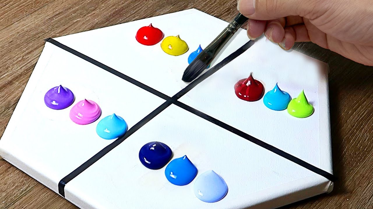 Mind-Blowing Acrylic Painting TRICK: 4 in 1 Simple, Stunning Acrylic ...