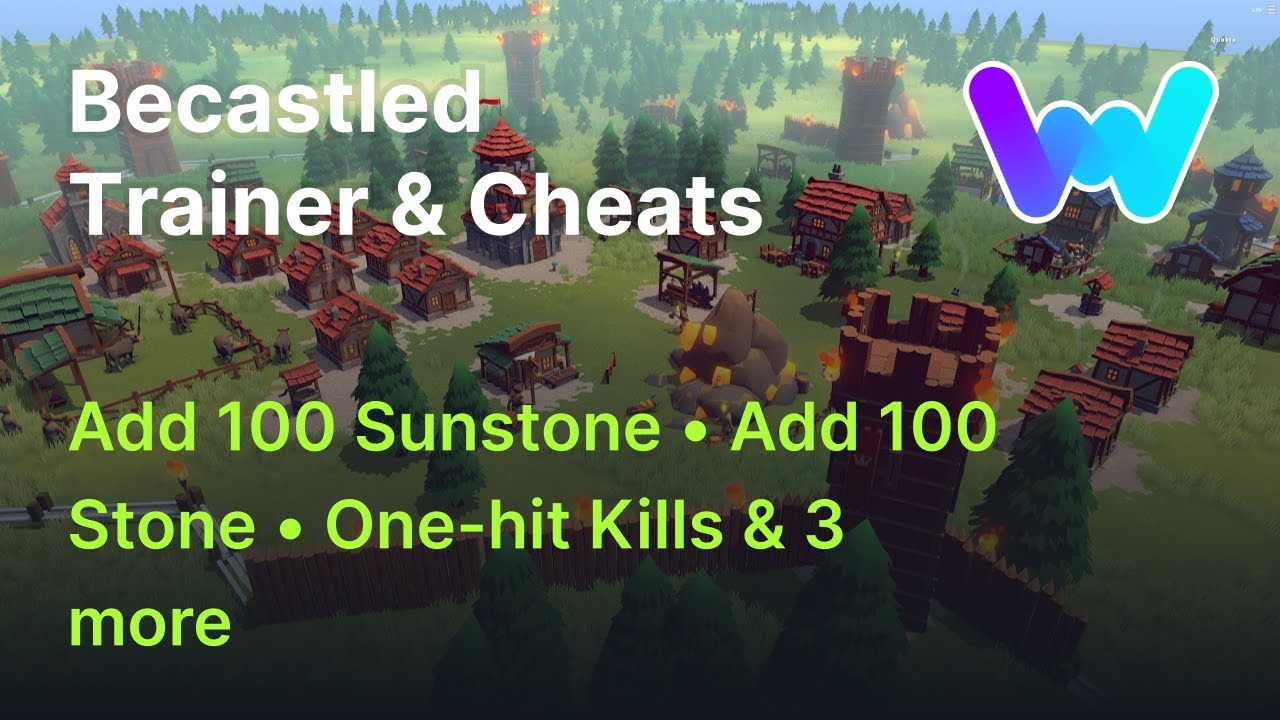 Becastled Trainer +6 Cheats (Add 100 Stone, Food, Wood, Sunstone, One-hit Kills & God Mode ...