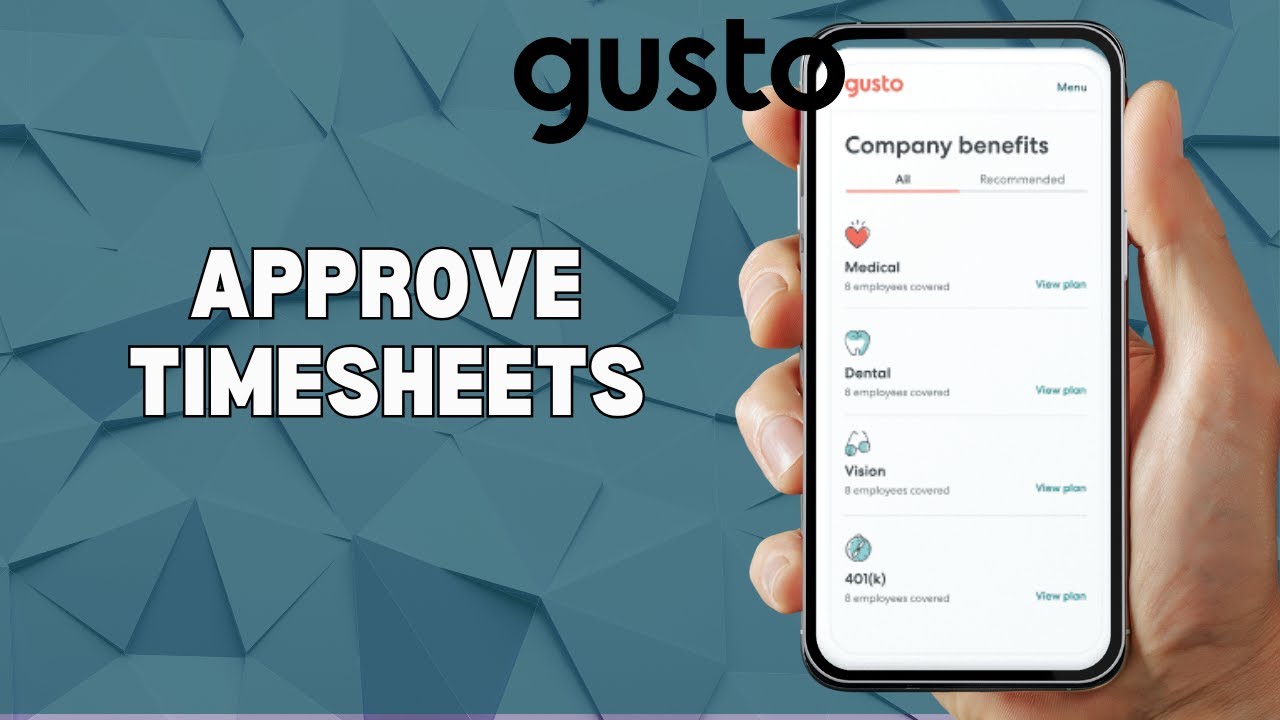 HOW TO APPROVE TIMESHEETS IN GUSTO - YouTube