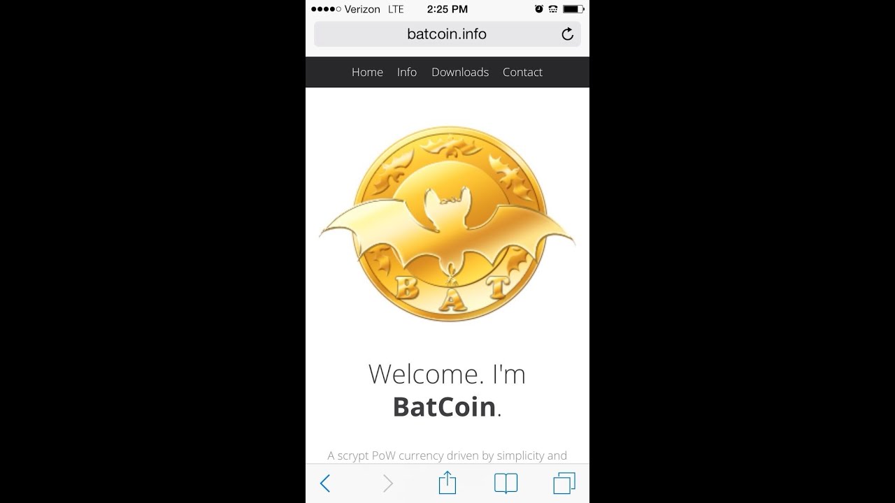 Bat coin Crypto currency. Old 2014 video - YouTube