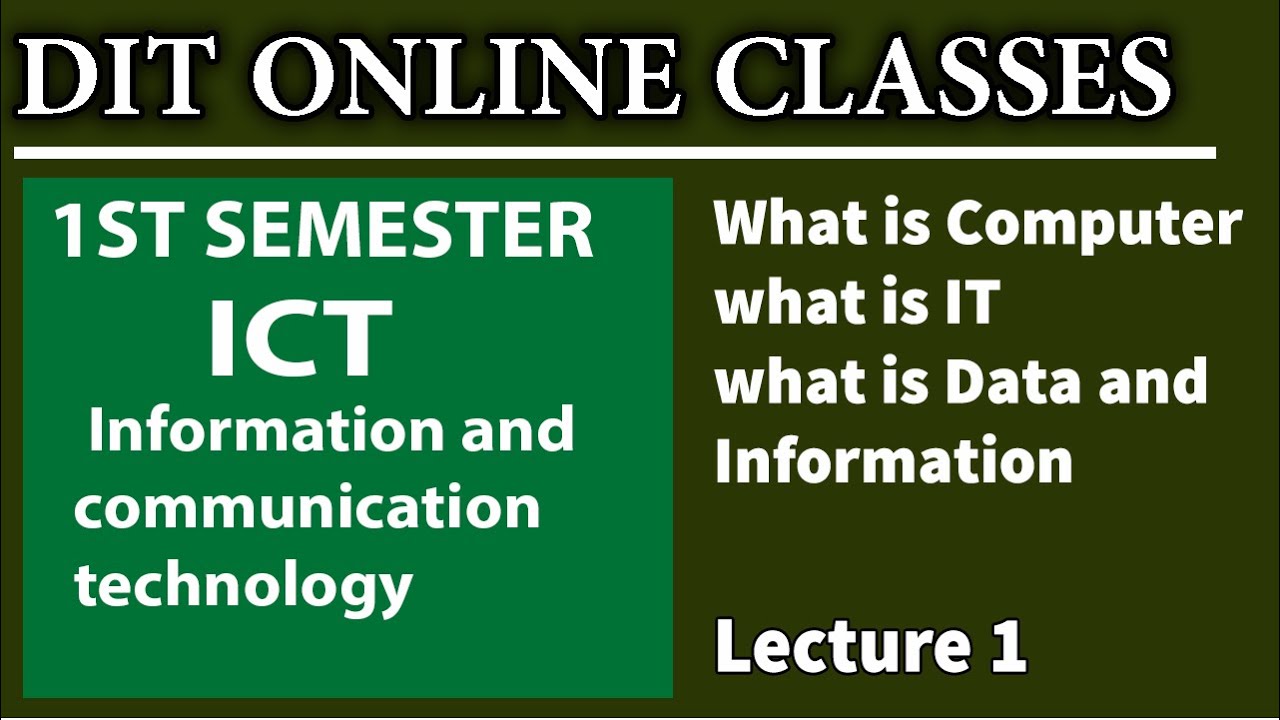 What is Computer | What is IT | what is Data and Information in 2020 ...
