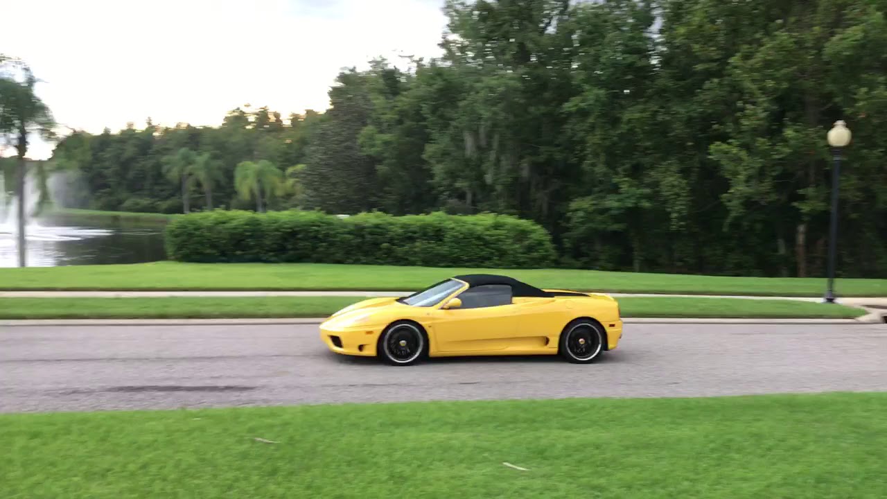 Yellow Ferrari 360 Spider - YouTube