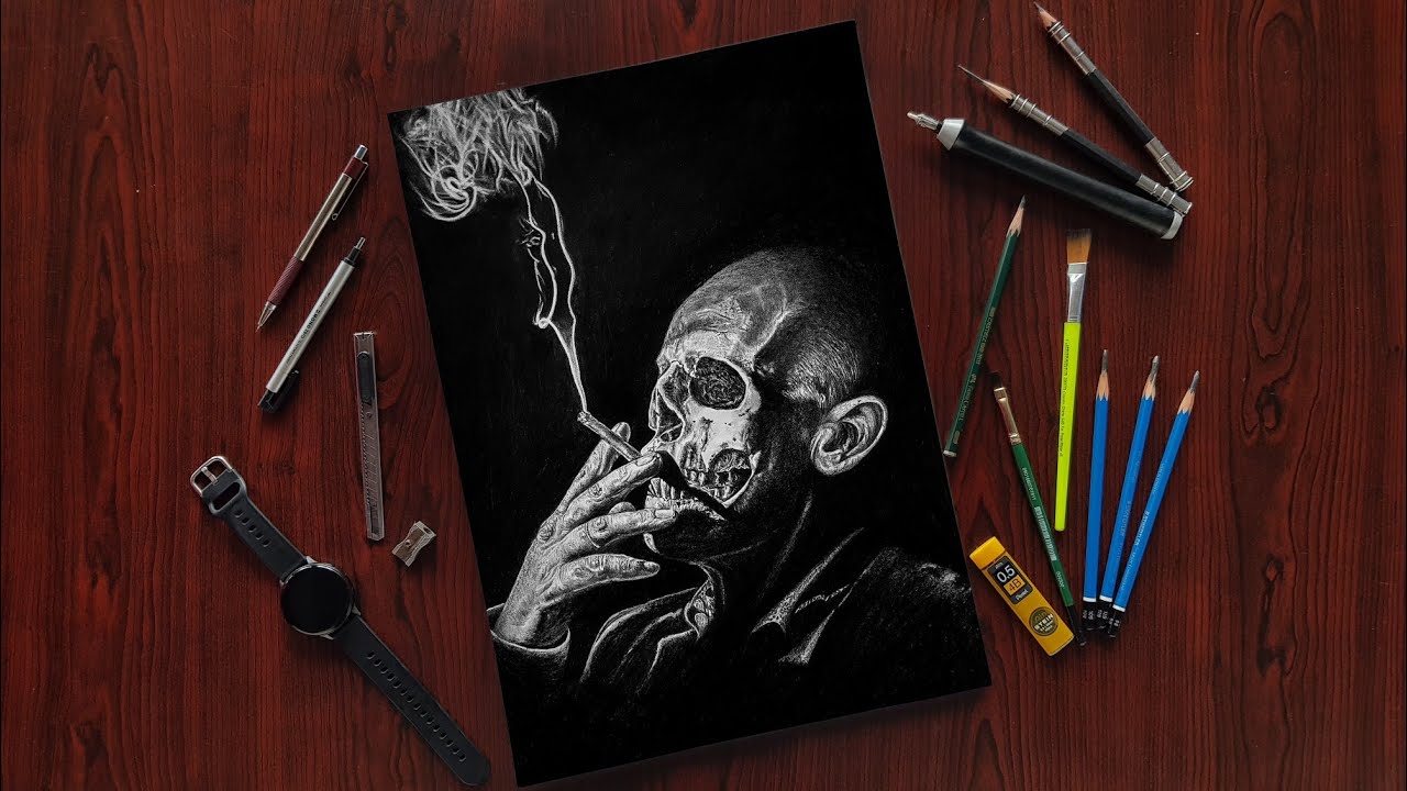 'Smoking is injurious to Health' - Realistic Pencil Drawing - ArtofSree ...