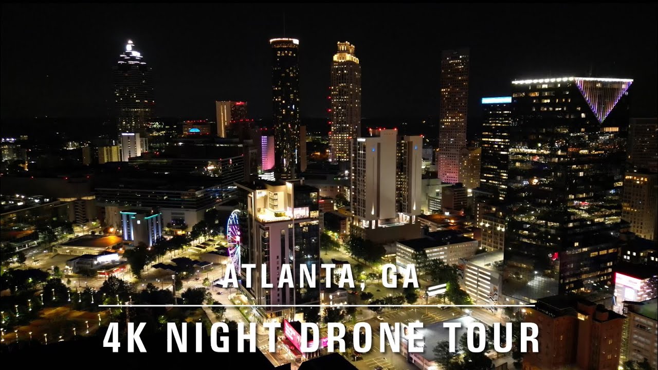 Atlanta, GA USA | 4K 60fps UHD Night Skyline Drone Tour - YouTube