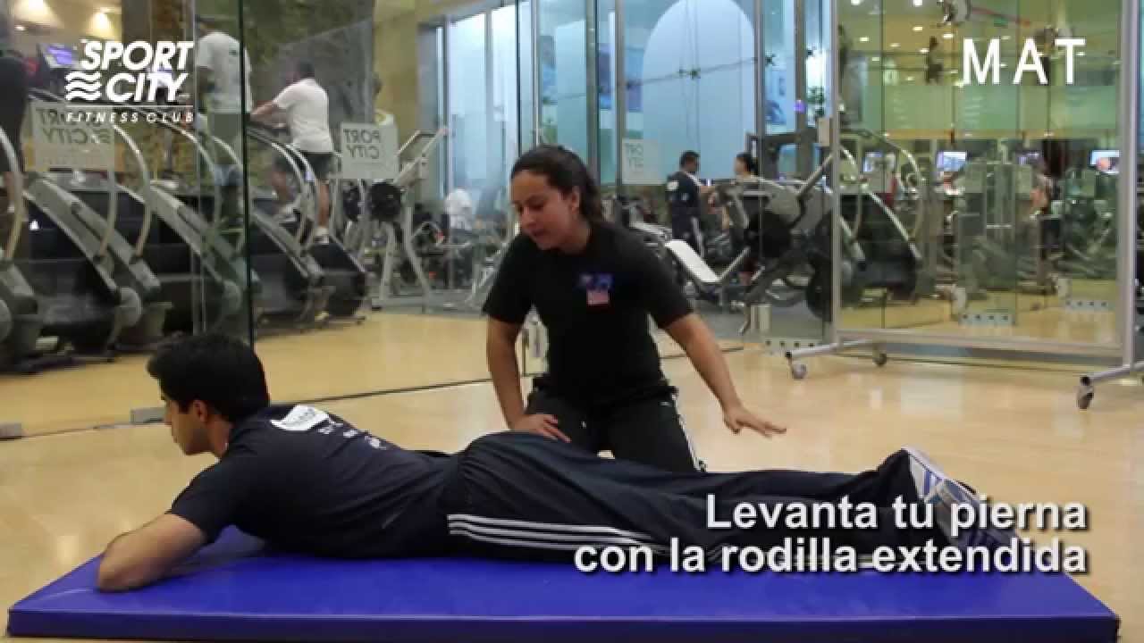Extensión de Cadera con Liga para glúteo - YouTube