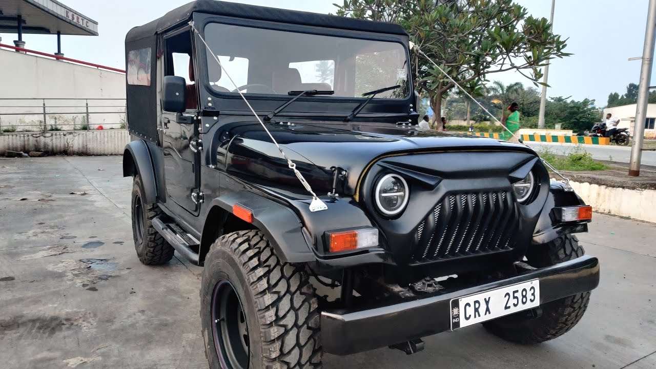 Restored #Mahindra540 4x2 Converted to Black Look #Thar Look MT Tyres ...