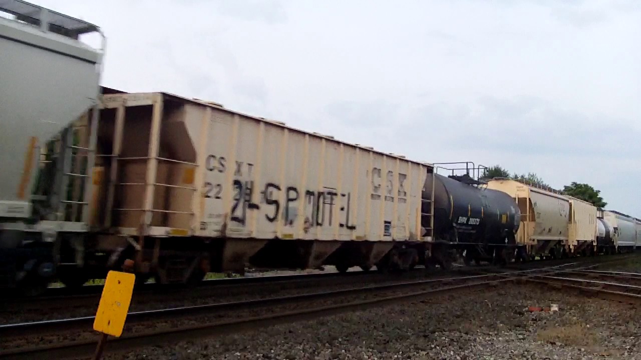 CSX Q369 @ WELLSBORO, IN 7 19 14 CSX 7916 CSX 7873 - YouTube